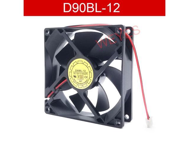 Genuine For Yate Loon D90BL-12 DC 12V 0.14A 90x90x25mm 2-Wire Server ...