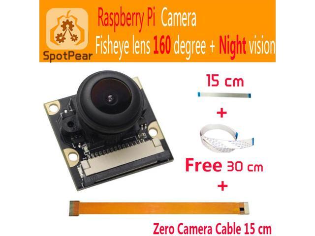 Raspberry Pi Camera Module 5MP Wide Angle fisheye 160 +Night Vision ...