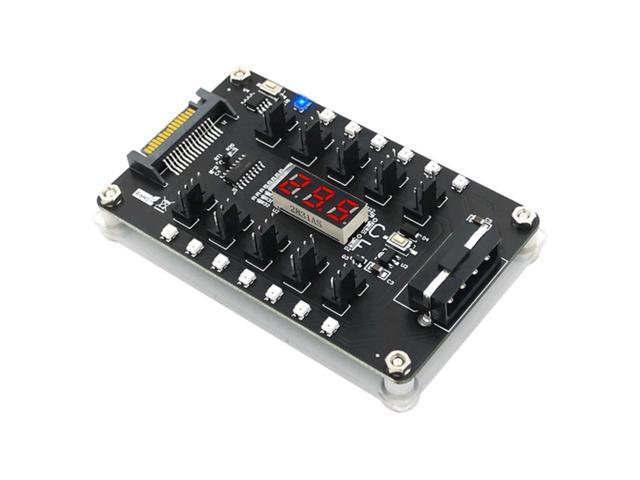 DC12V 3/4Pin Fan PWM Fan Hub Controller 10 Channel 4Pin Fans with 3528 ...