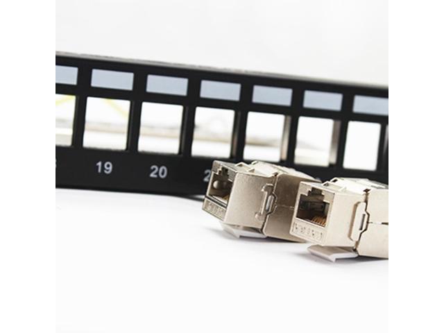 24 Port RJ45 Blank Patch Panel 1U 19 Inch All-Metal Rack Mount Suitable ...