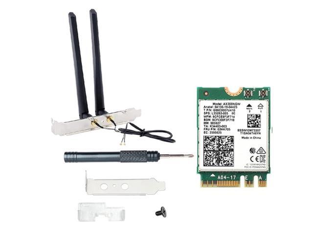 Wireless WiFi 6 AX200NGW M.2 Desktop Kit Network Card Adapter 3000Mbps ...