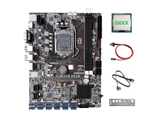 B75 12USB BTC Mining Motherboard+G6XX CPU+SATA Cable+Switch Cable ...