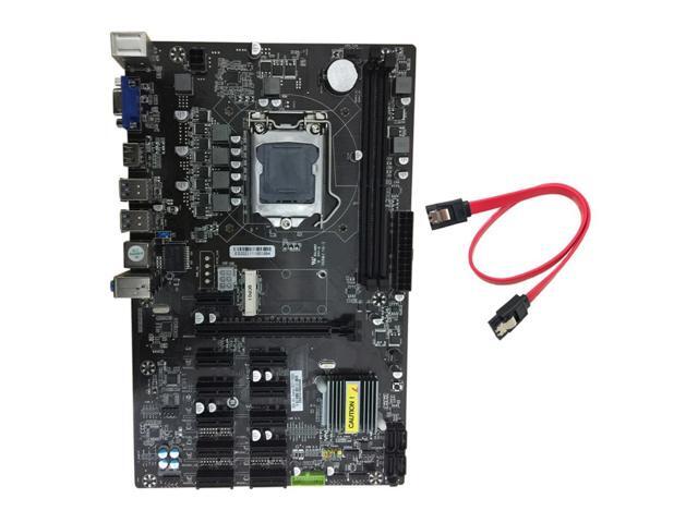 B250 BTC Mining Motherboard 12 PCI-E Slots LGA1151 DDR4 Memory USB3.0 ...