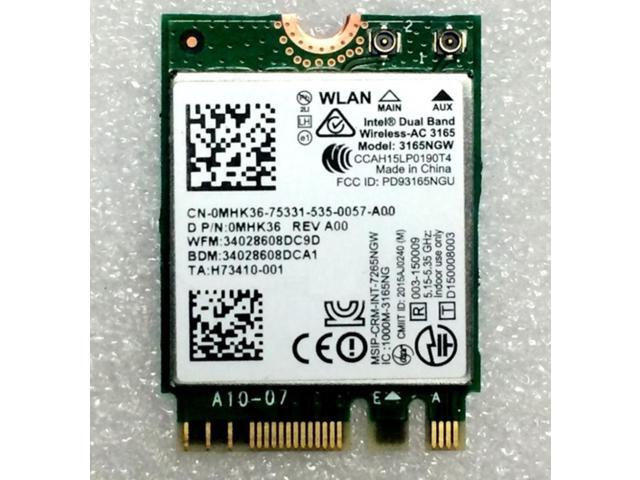 for Intel Dual Band Wireless-AC 3165 3165NGW WIFI For Bluetooth4.0 NGFF ...