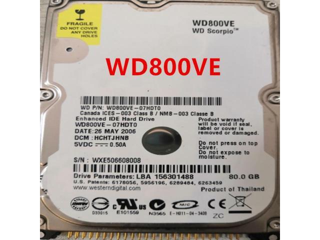 90% HDD For WD 80GB 2.5" 2MB IDE 4200RPM For Laptop Hard Drive For ...