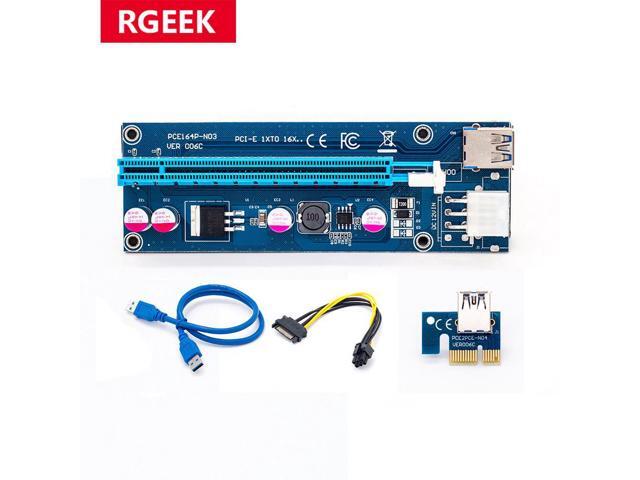 RGEEK 006C PCIe 1x to 16x Express Riser Card Graphic pci-e riser ...