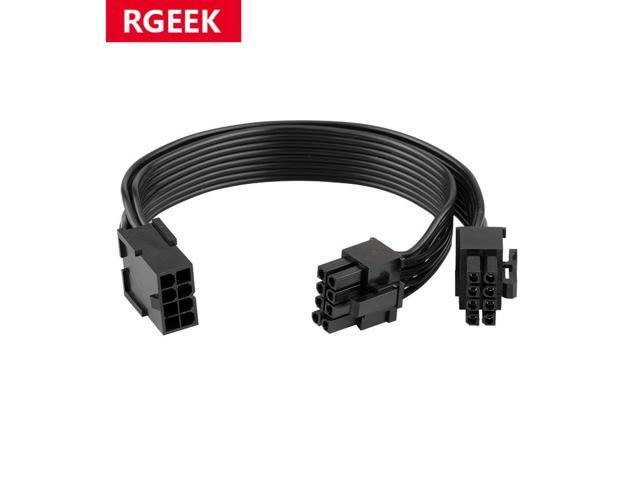 RGEEK Graphics Card 8 Pin Female to 2 Dual 8 (6+2) Pin PCIE Adapter ...