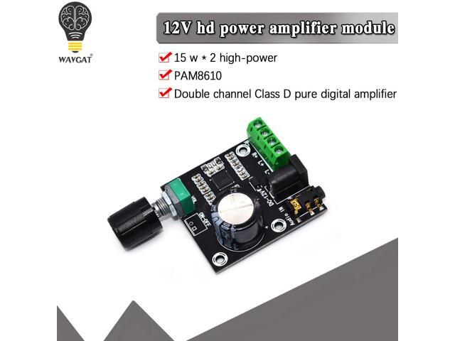 Super Slim 2 x 15W PAM8610 Class D Digital Dual Power Audio Amplifier ...