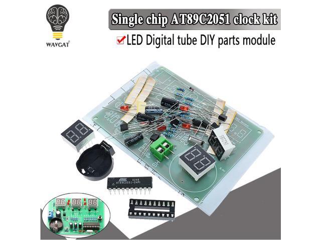 DIY Kits AT89C2051 Electronic Clock Digital Tube LED Display Suite ...