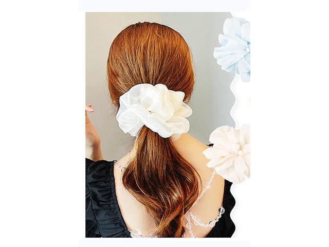 Fashion Mesh Ball Head Large Intestine Hair Ring Female Super Large ...