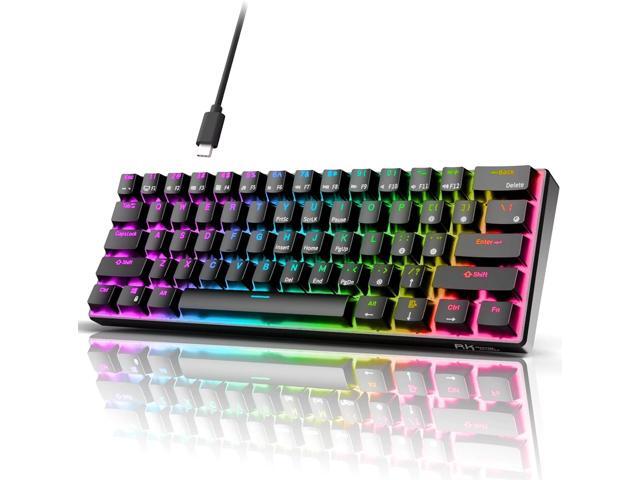 RK ROYAL KLUDGE RK61 Wired 60% Mechanical Gaming Keyboard Programmable ...