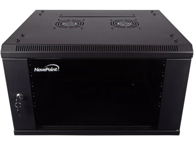 NavePoint 6U Server Cabinet Wall Mount Rack Enclosure Includes 2 Fans ...