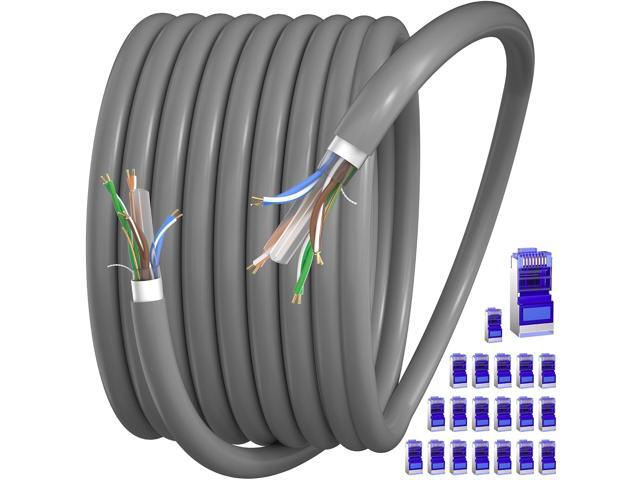Outdoor Ethernet Cable 328ft (100m), Cat 6 FTP Shielded Ethernet Cable ...