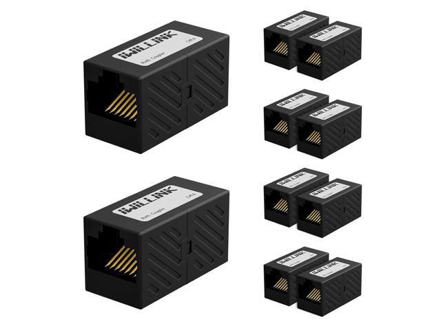 Iwillink RJ45 Coupler 10-Pack, Ethernet Coupler, RJ45 Connector for ...