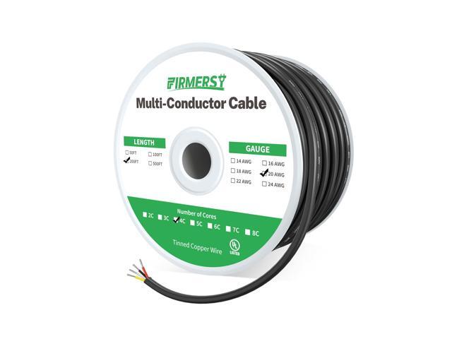 FIRMERST 20 Gauge 200 Feet 4 Conductor Tinned Copper Insulation Wire ...