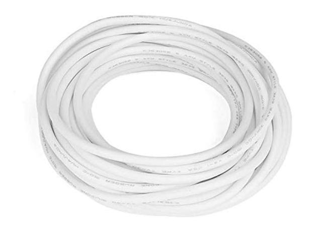 Electric Copper Core Flexible Silicone Wire Cable White 10M 32.8Ft ...