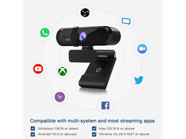 CAMPARK FHD 1080P Webcam USB Streaming Computer Camera ,with Microphone ...