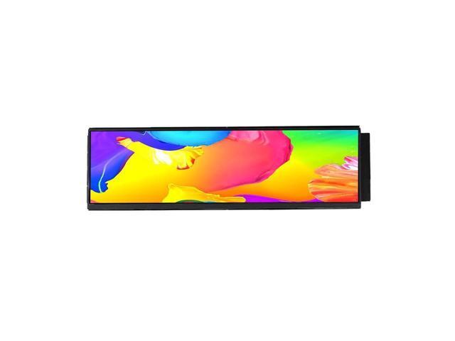VSDISPLAY 12.6 Inch IPS LCD Screen Monitor 1920x515 Display with Mini HD-MI to HD-MI Cable Kit ...