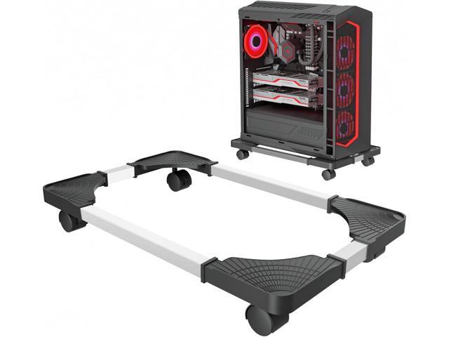 Mobile CPU Stand, CPU Rolling Stand Adjustable Computer Mobile Cart ...