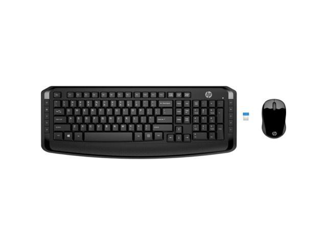 Hewlett Packard Wireless Keyboard and Mouse 300 in Black - 3ML04AA#ABL ...