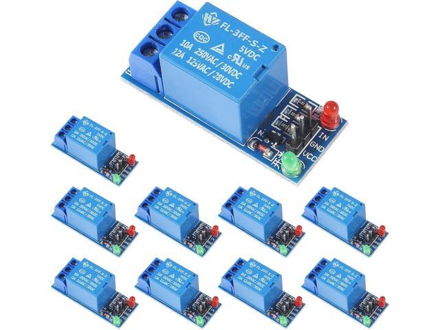 10PCS 5V One Channel Relay Module Relay Switch with OPTO Isolation High ...
