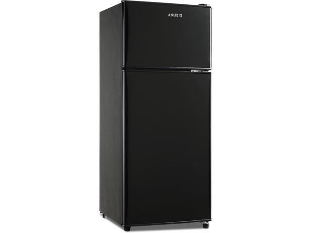 Anukis Compact Refrigerator with Freezer, 4.0 Cu Ft Mini Fridge Double ...