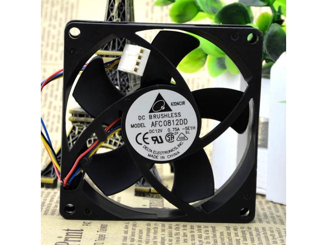8020 8CM 12V0.75A double ball PWM automatic speed control fan AFC0812DD ...