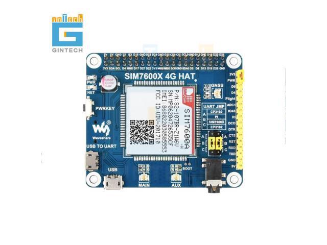 SIM7600A-H 4G HAT for Raspberry Pi, LTE Cat-4 4G / 3G, GNSS, for North ...