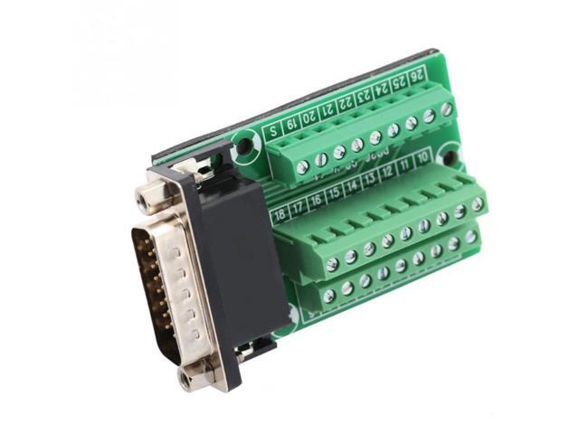 DB26 DB26-G2-01 Male Adapter to PCB Terminal Signals Module Breakout ...