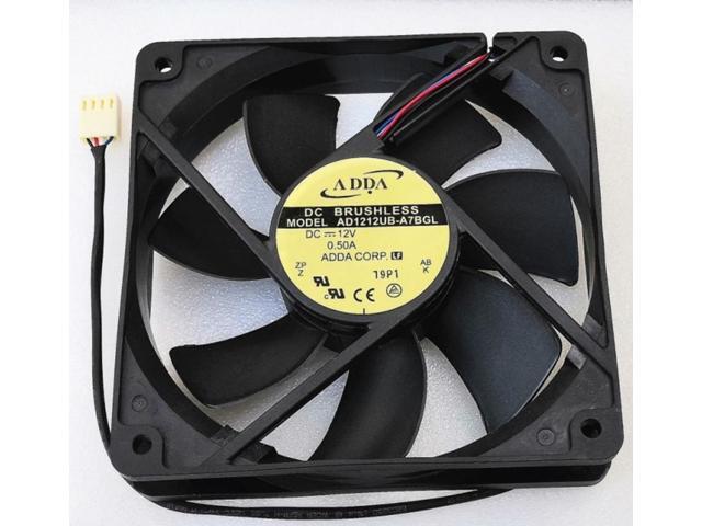 Pwm Fan For ADDA 12025 12cm Fan Double Ball 4-Wire Temperature Control ...