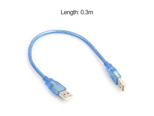 30cm High Speed USB 2.0 Extension Cable Transparent Blue Male To Female ...