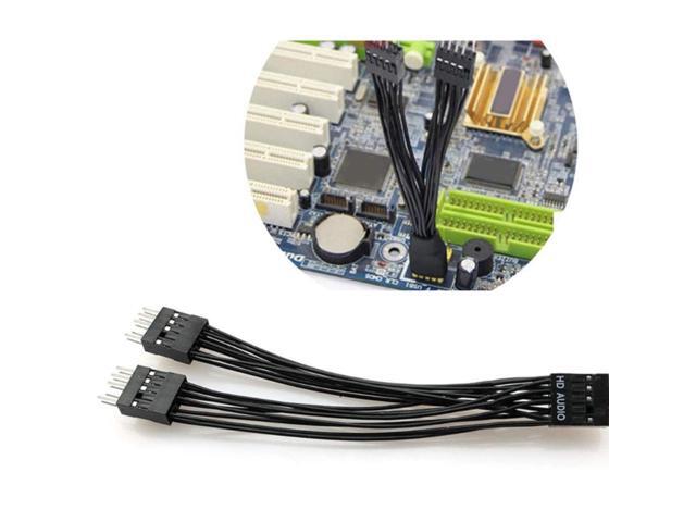 10cm USB Motherboard Header Extension Cable 9 Pin Male to Female Header ...