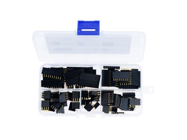 90PCS/Box 2.54mm Pitch Single Row Female 3-10P PCB Socket Board Pin ...