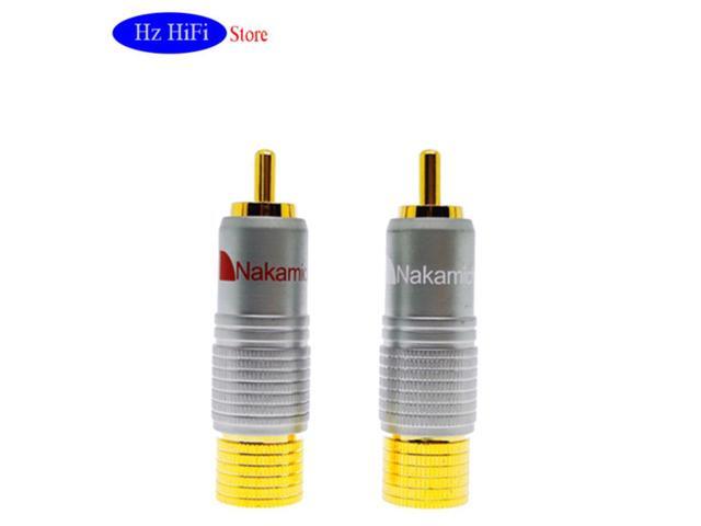 2PCS TW RCA Nakamichi 24K Glod plated RCA Plug Audio Video Cable Connector - Newegg.com