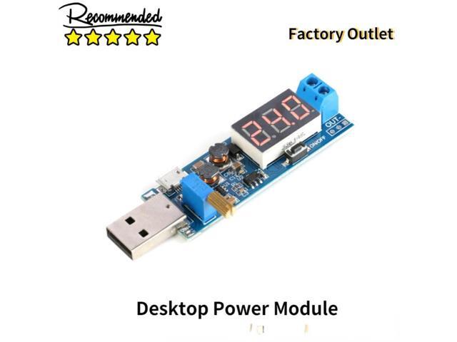 DC-DC USB Desktop Power Module Adjustable Buck-boost Power Regulator Module 5V to 3.3V 9V 12V ...