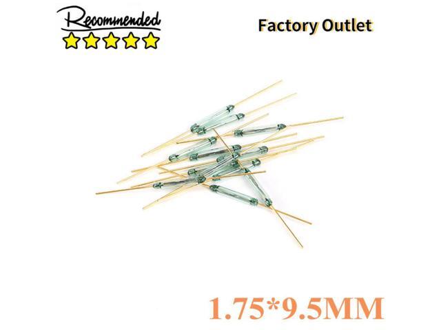 100 pcs Switch Reed Switch 1.75x9.5mm Green Glass Normally Open Contact ...
