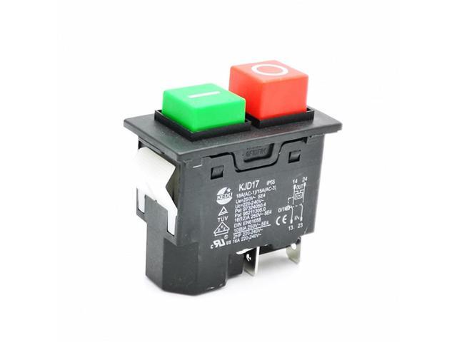 4pin IP55 220-240V 16A Electromagnetic Push button Safety Switch for ...