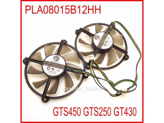 2pcs/lot PLA08015B12HH DC BRUSHLESS FAN 12V 0.35A 85mm GTS450 GTS250 ...