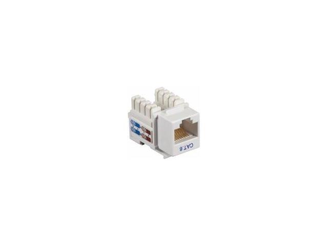 Black Box CAT6J-WH-25PAK CAT6 Keystone Jack - Unshielded, RJ45, White ...