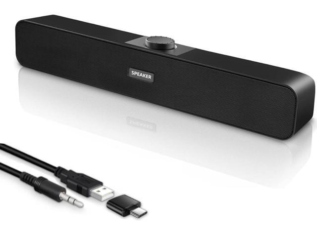 Computer Speakers, Wired USB Mini Sound Bar Speaker for PC Tablets ...