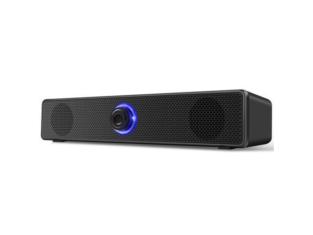 Bailink Computer Speakers, Blue LED SoundBar Speaker, USB Powered PC ...