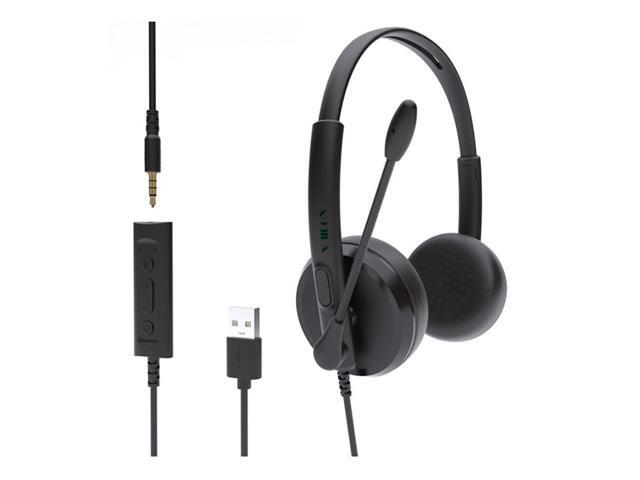 WIILGN 109U Computer USB Binaural Headset with Microphone Noise ...