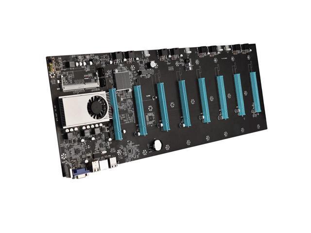 BTC-S37 Miner Motherboard CPU Set 8 Video Card Slot DDR3 Support 1066 ...