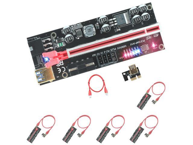 Ubit 6 Pack PIC-E Riser Express Cable VER010S GPU Riser Express Kits ...