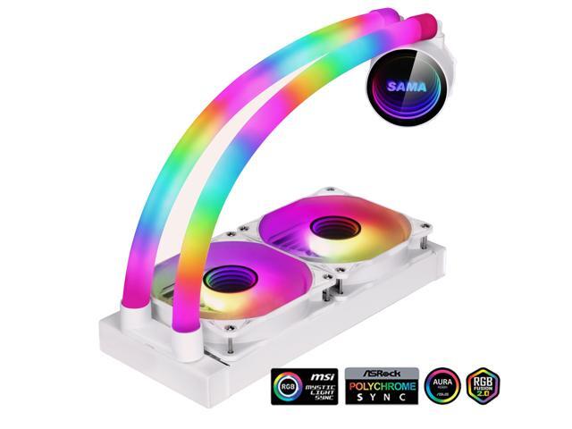 SAMA 240mm Cpu Liquid Cooler ARGB 240 AIO With Infinity Mirror Aluminum ...