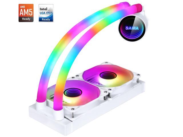 SAMA 240mm Cpu Liquid Cooler ARGB 240 AIO With Infinity Mirror Aluminum ...