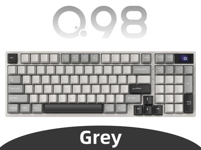 SAMA Q98 Tri-Mode Wireless Mechanical Gaming Keyboard with LCD display,RGB Hot-swappable ...
