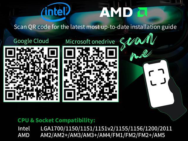 SAMA 360mm ARGB CPU Liquid Cooler With Video Player and LCD Screen ...