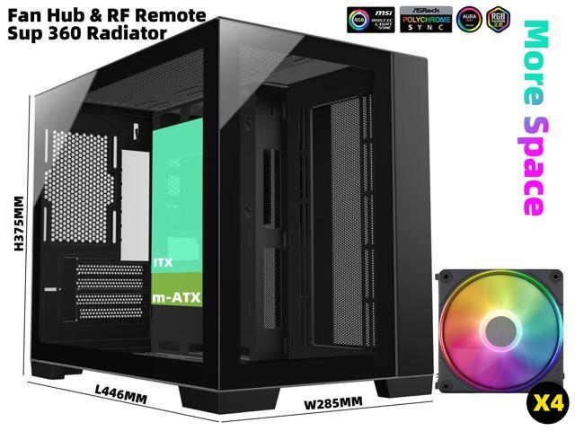 SAMA M711 USB3.0 Dual Tempered Glass Panel Micro ATX Gaming Computer ...