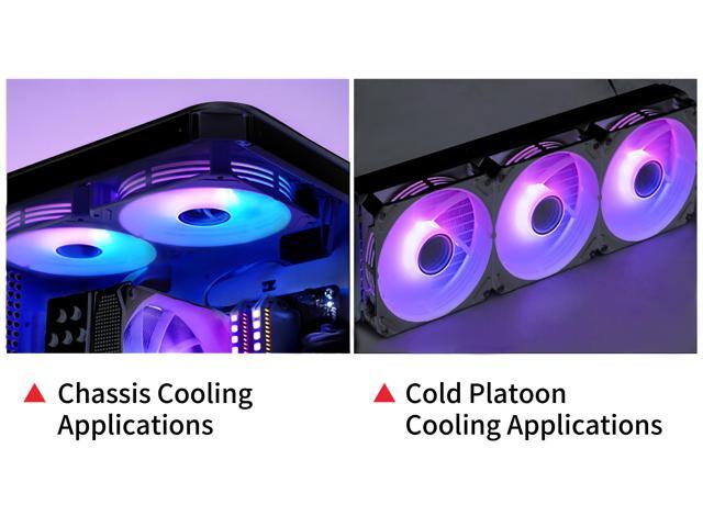 SAMA YH120-4 Black 120mm 4 in 1 ARGB Case Fans 5V 3Pin Addressable High Performance Cooling Fans ...